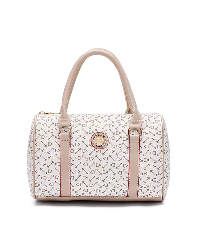 Bone Printed Branded 6 Piece Blue Ladies Handbag Set - Zamani.pk