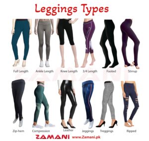 Women Leggings Types Based on Length, Style & Fabric - Zamani.pk